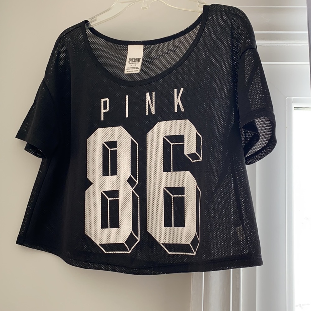 Pink Mesh Crop Top - Gem